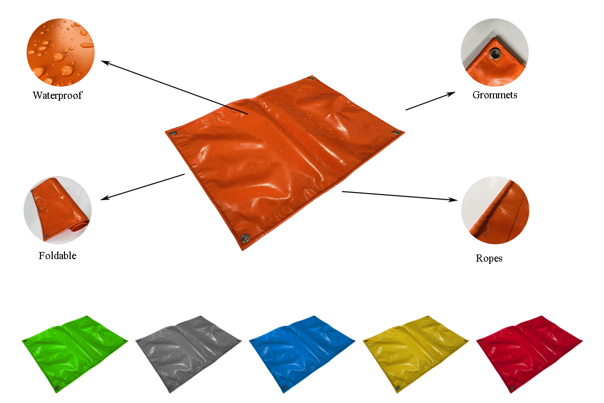 Orange Tear Resistant PVC Fabric Tarpaulin For Flexible Flood Control Tube - Buy pvc tarp, heavy ...