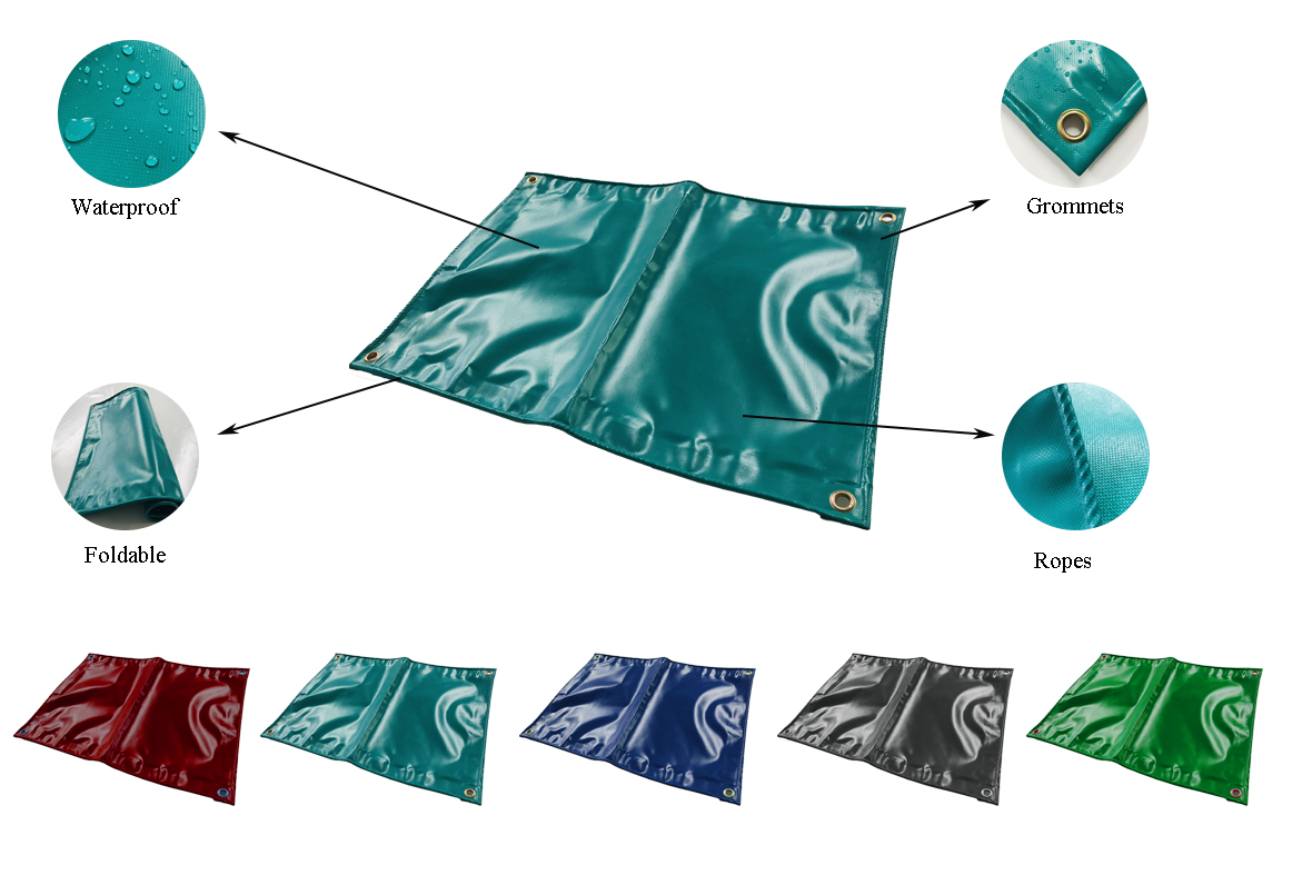 Light Green Tear Resistant PVC Fabric Coated Tarp For Membrane ...