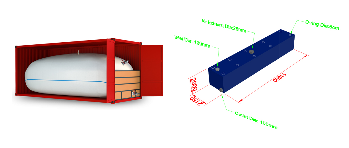 40FT Container Gasoline Bladder - Buy 40FT Container, Gasoline Bladder ...