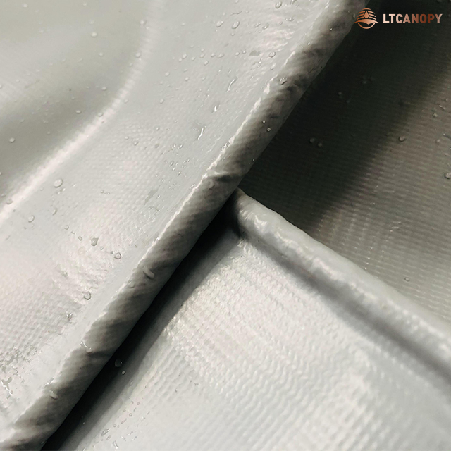 Gray Anti-UV PVC Fabric Coated Tarpaulin For Canopy - Buy pvc fabric tarp, canopy for sale ...