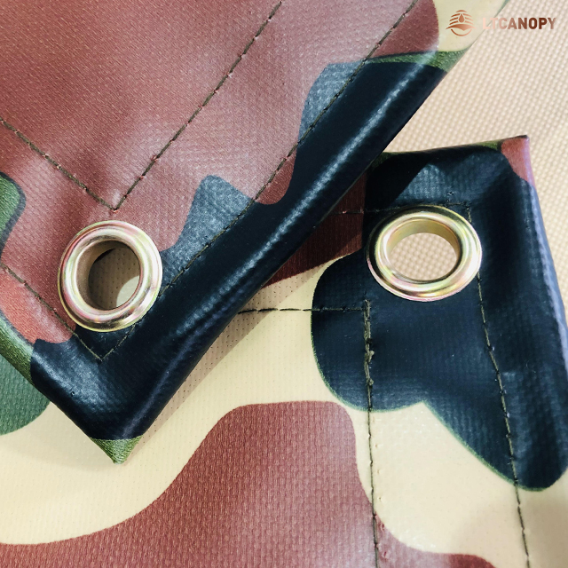 Camouflage High Quality PVC Heave Duty Mesh Fabric Coated Tarp For Army ...