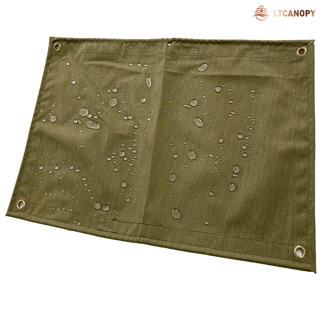 Green Canvas Coated Organic Silicon Tarp Anti-UV Tarpaulin For Truck ...